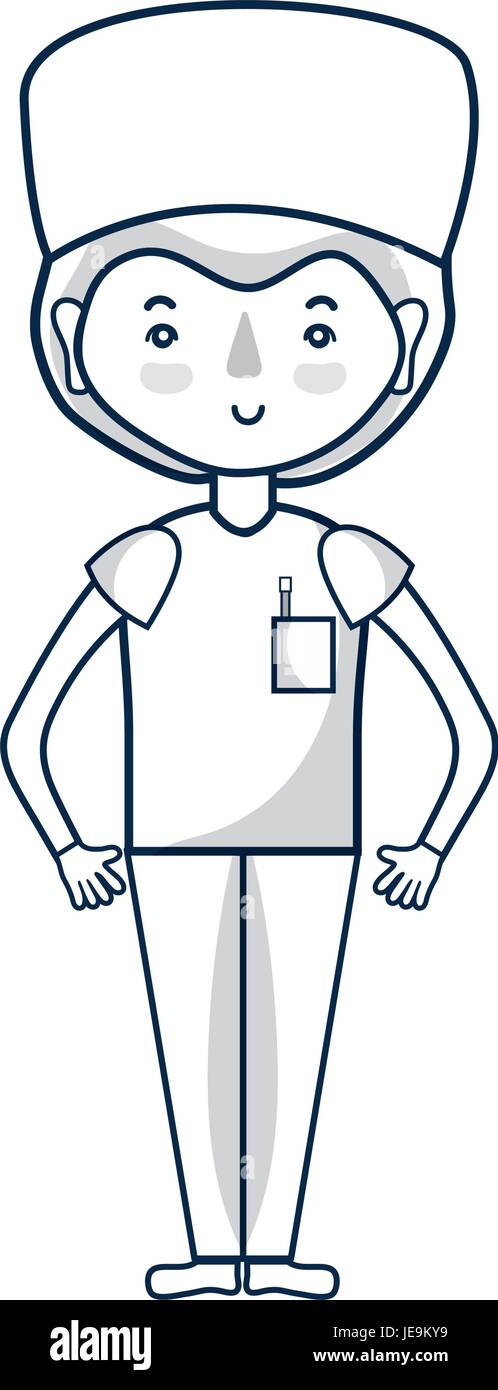line specialist doctor with medical uniform Stock Vector Image & Art ...