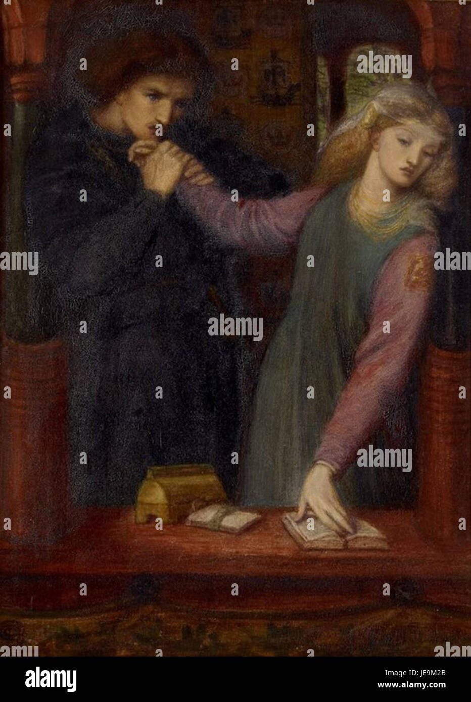 The painting 'Hamlet and Ophelia' by Dante Gabriel Rossetti depicts the ...