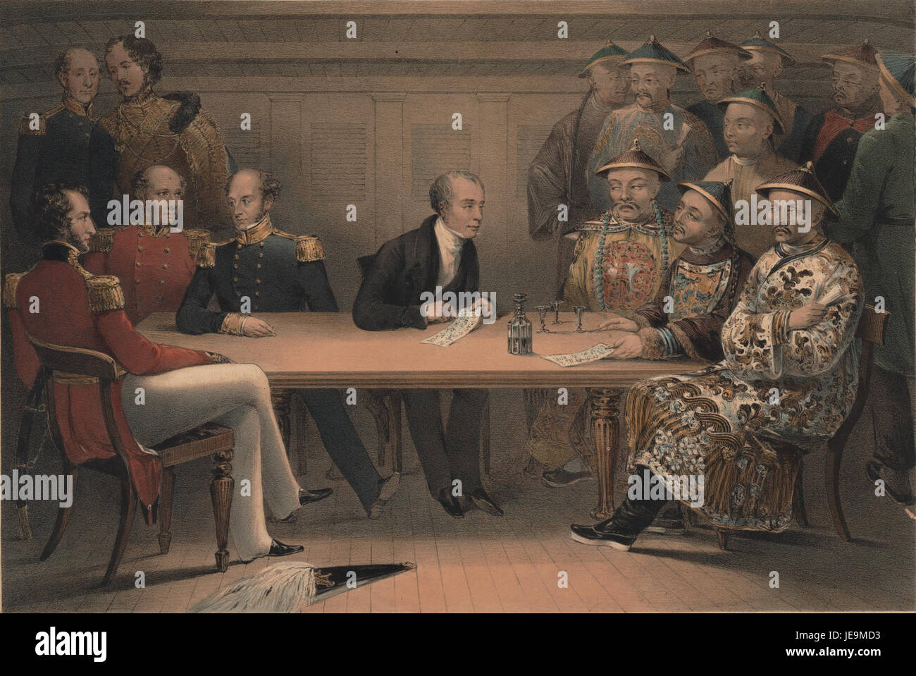 Chusan conference 1840 Stock Photo - Alamy