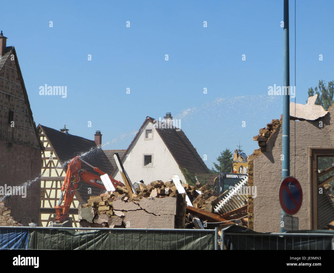 This photograph shows the Obere Hauptstraße in Hockenheim, Germany ...