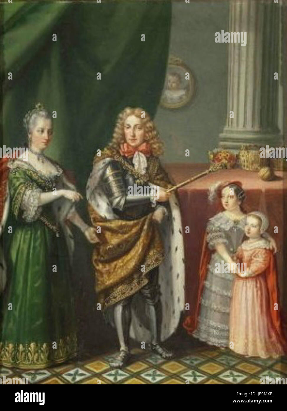 This artwork represents a portrayal of Emperor Joseph I in the artistic ...