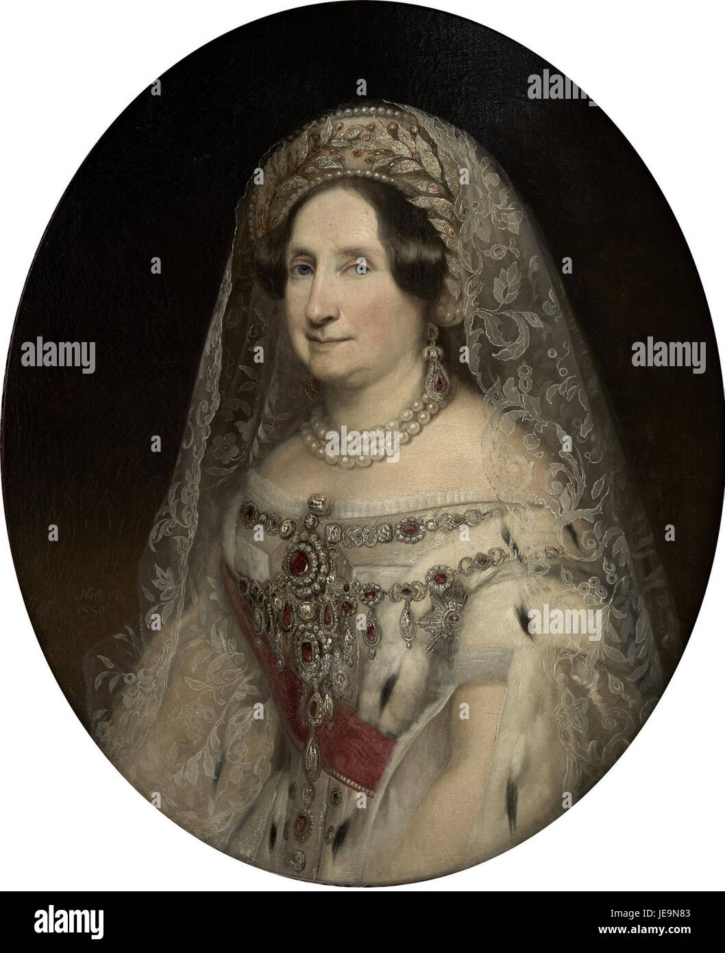 'Anna Pavlovna' by C.T. von Neff, painted in 1856, is a portrait of the ...