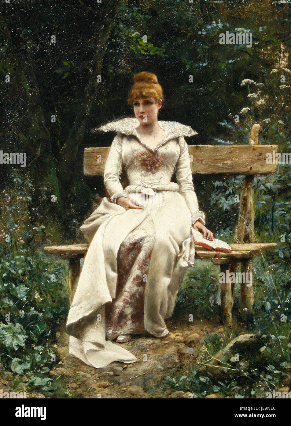 Alfred Seifert's 'Daydreaming' is a painting that captures a moment of ...