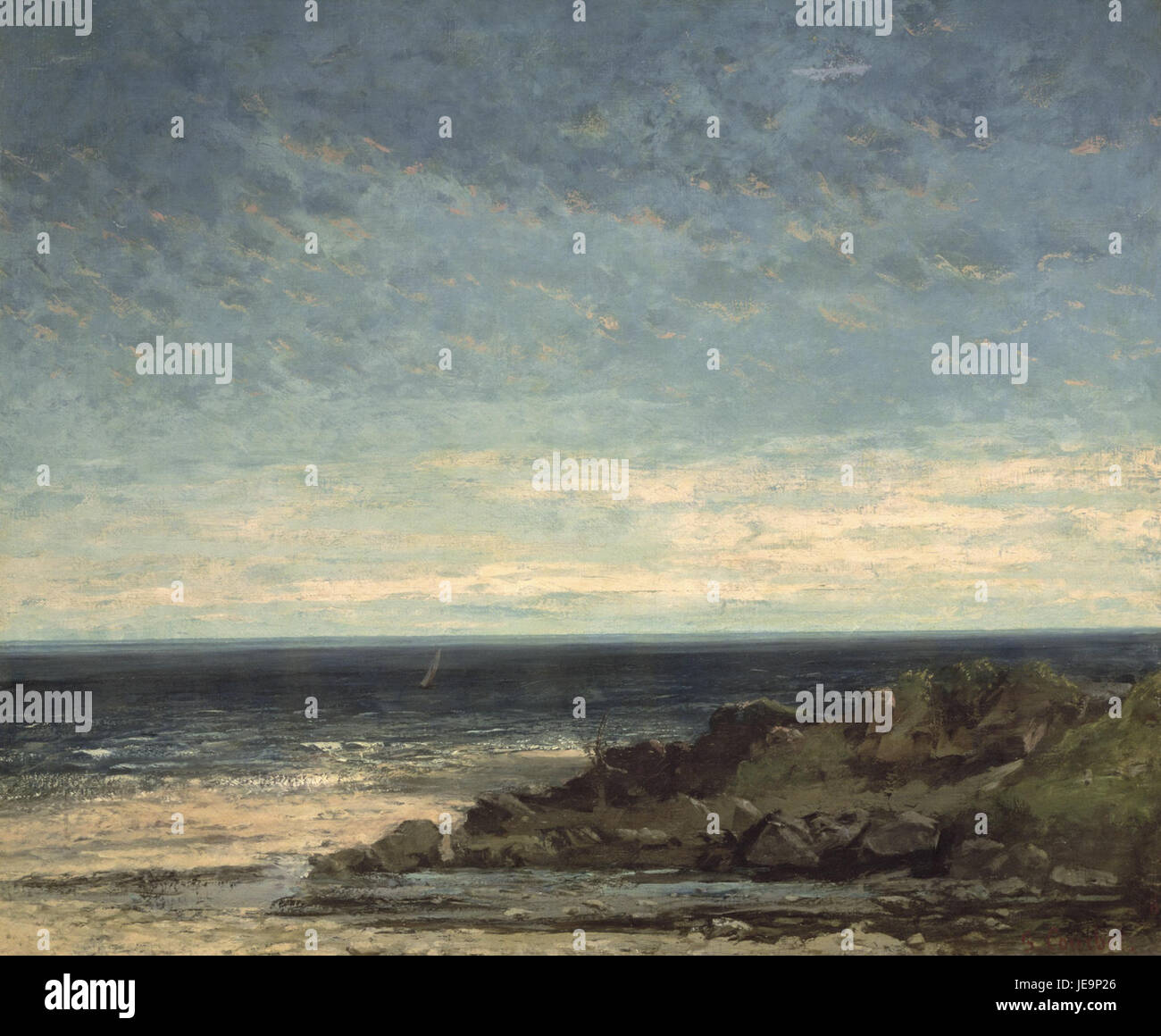 This artwork by Gustave Courbet, a leading French realist painter ...