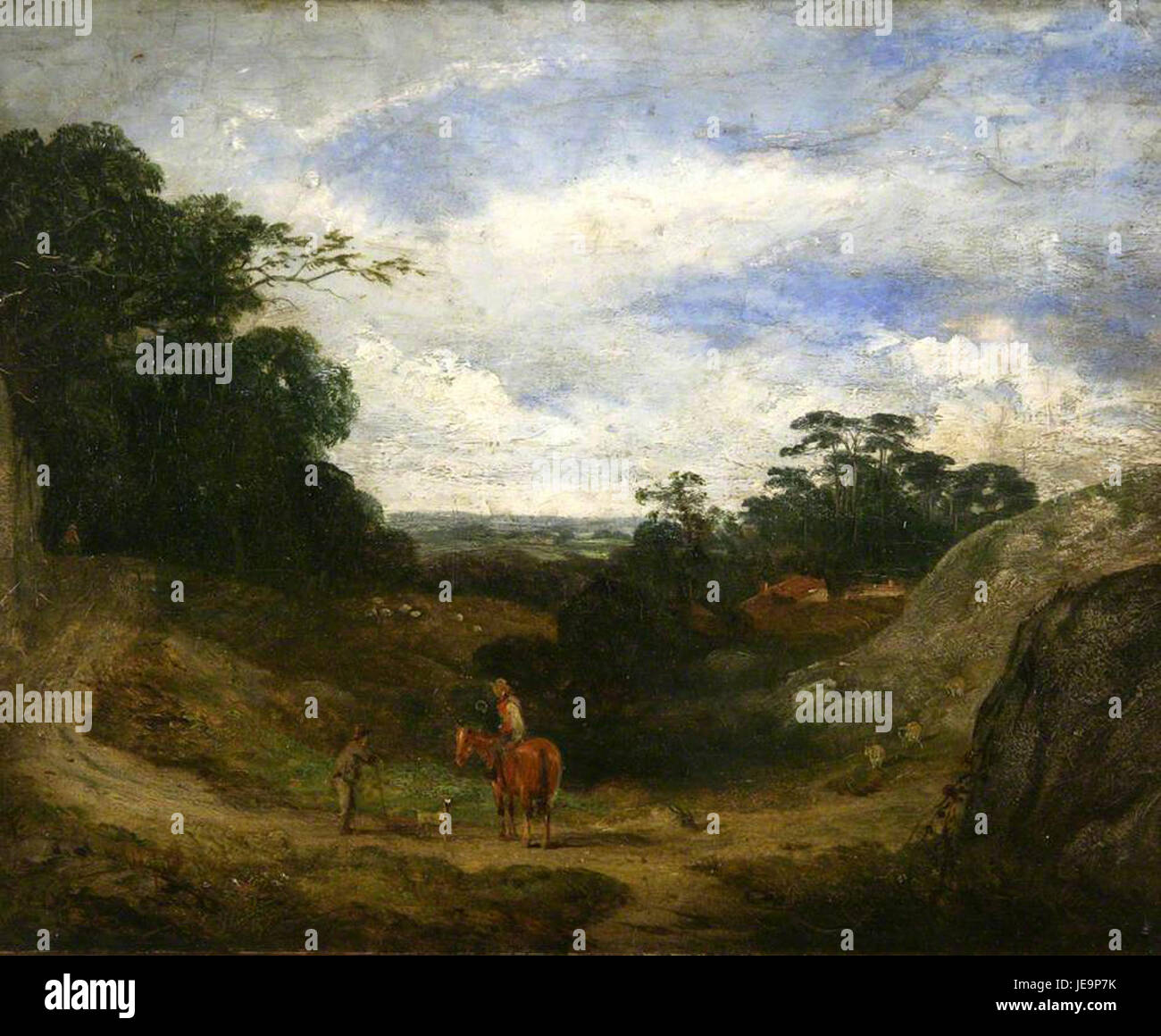 David Cox (I) or David Cox (II) - Landscape with Shepherd Stock Photo ...