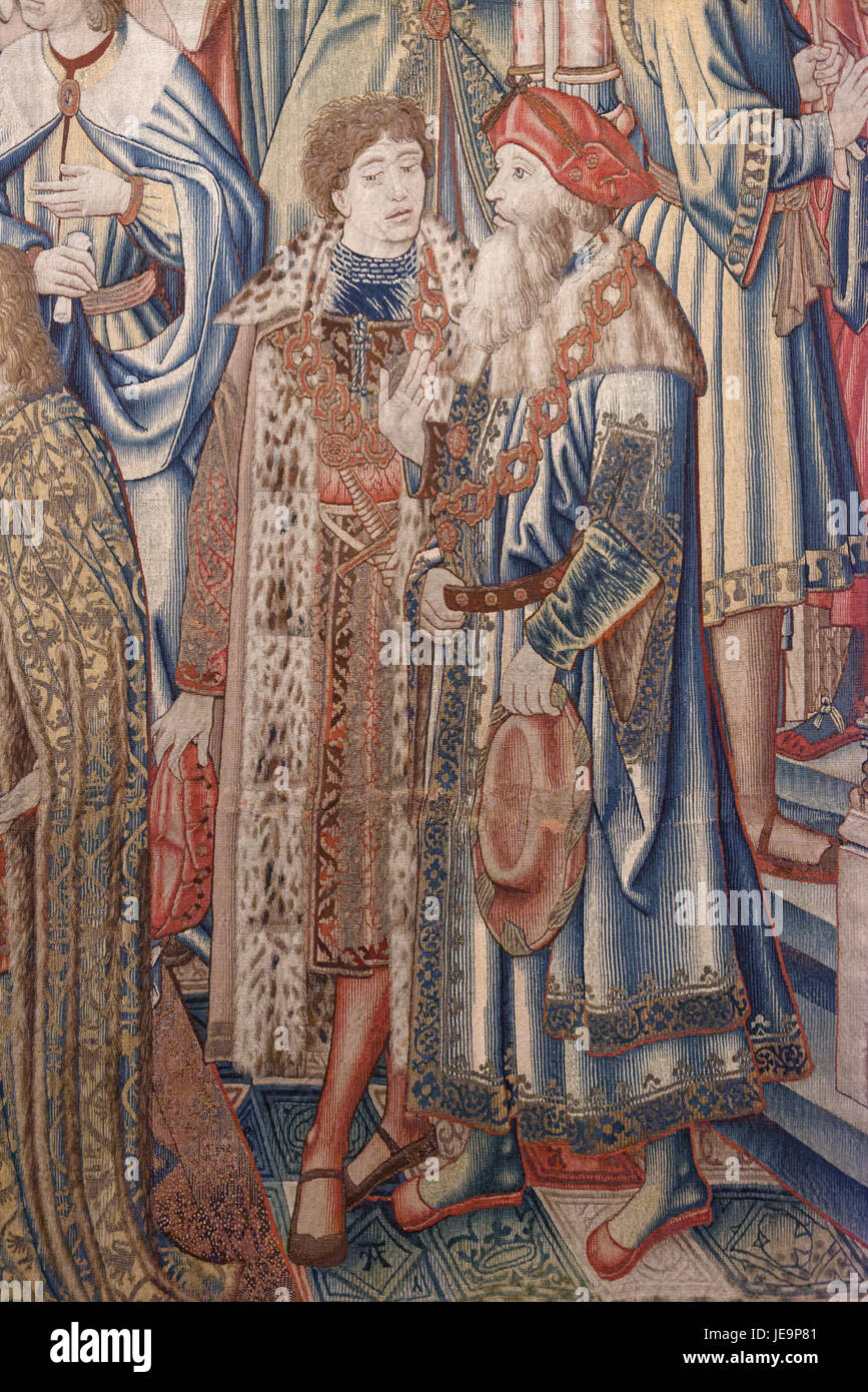 This painting, 'Bathsheba Received at Court from David,' depicts a ...