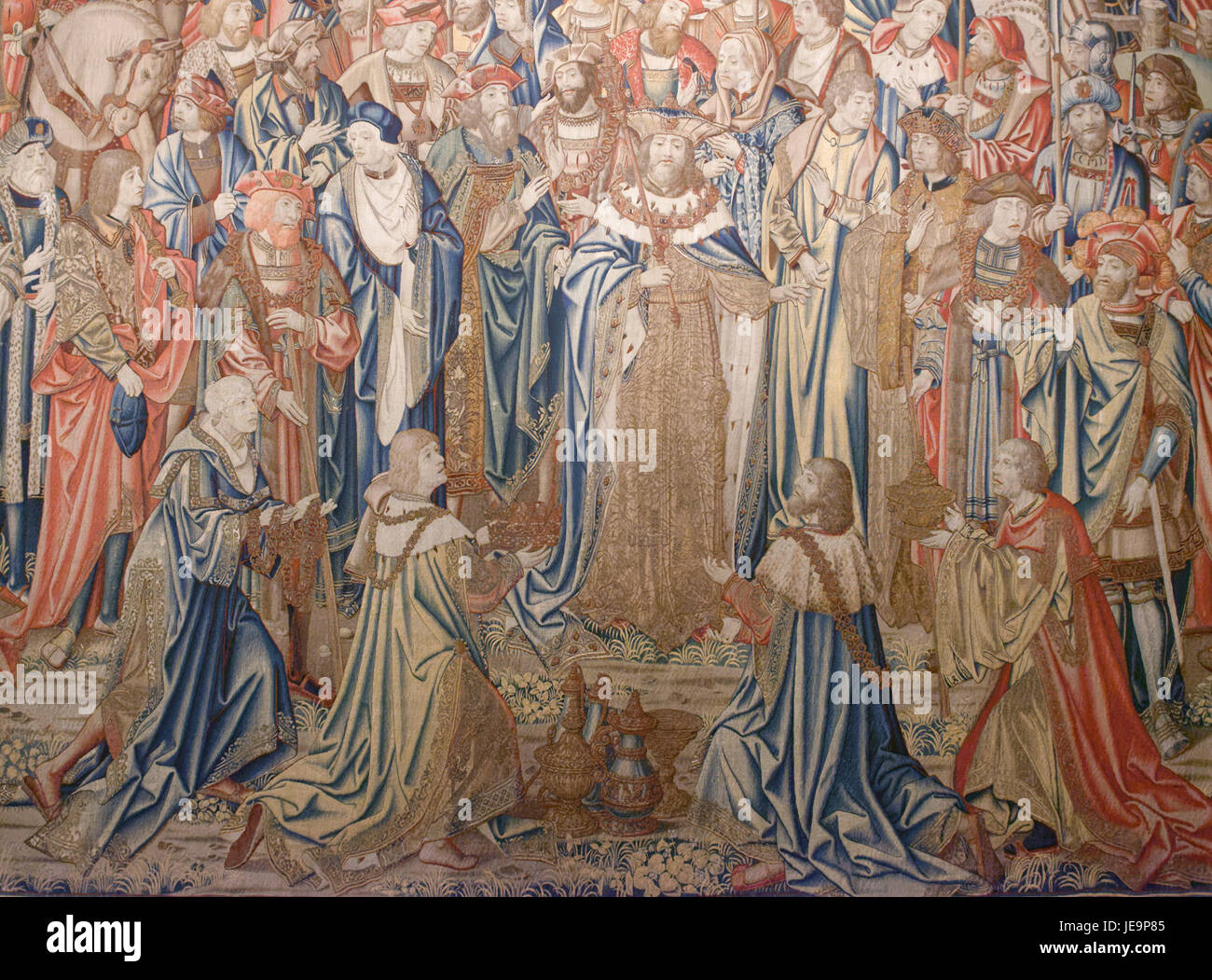 A depiction of the biblical story in which David receives his badges ...