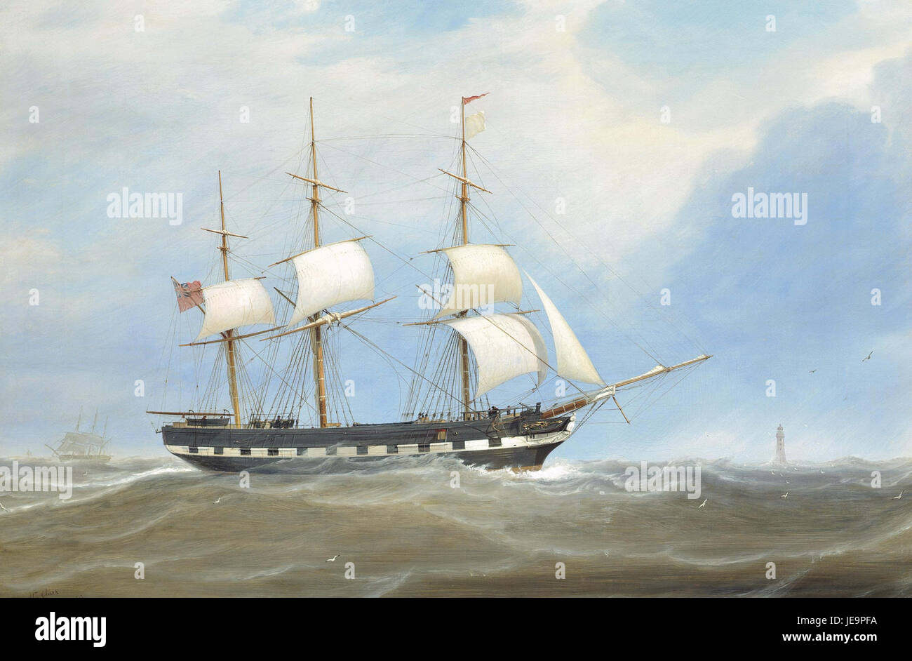 William Clark - Full-rigged ship Eliza Stewart (1847 Stock Photo - Alamy