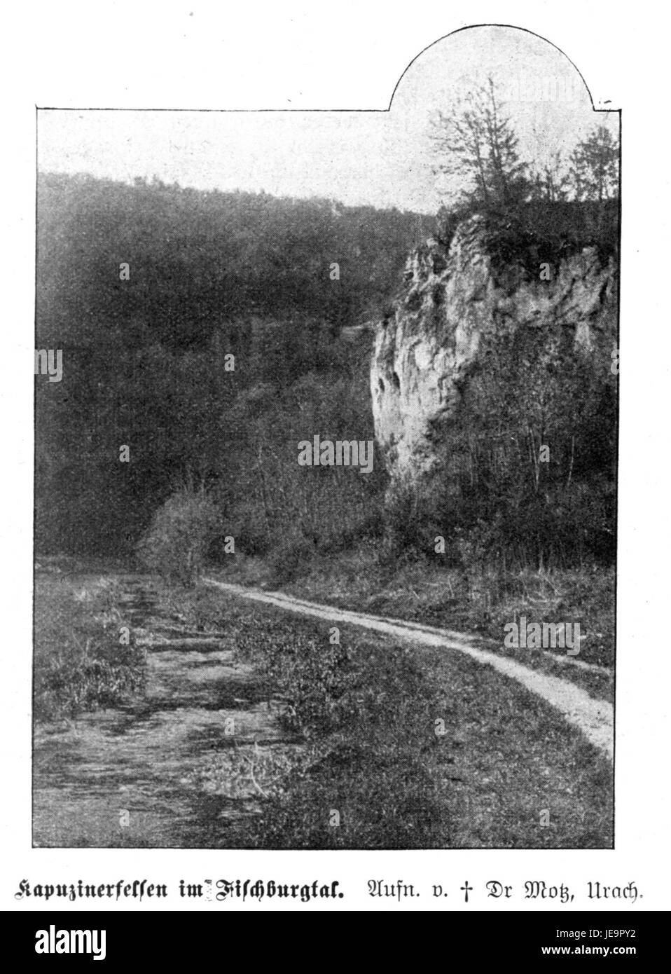 A 1905 illustration from the 'BDSAV' series, depicting 'Kapuzinerfelfen ...