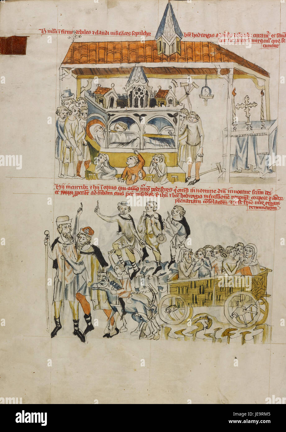 An illustration from the 'Life of the Blessed Hedwig,' depicting the ...