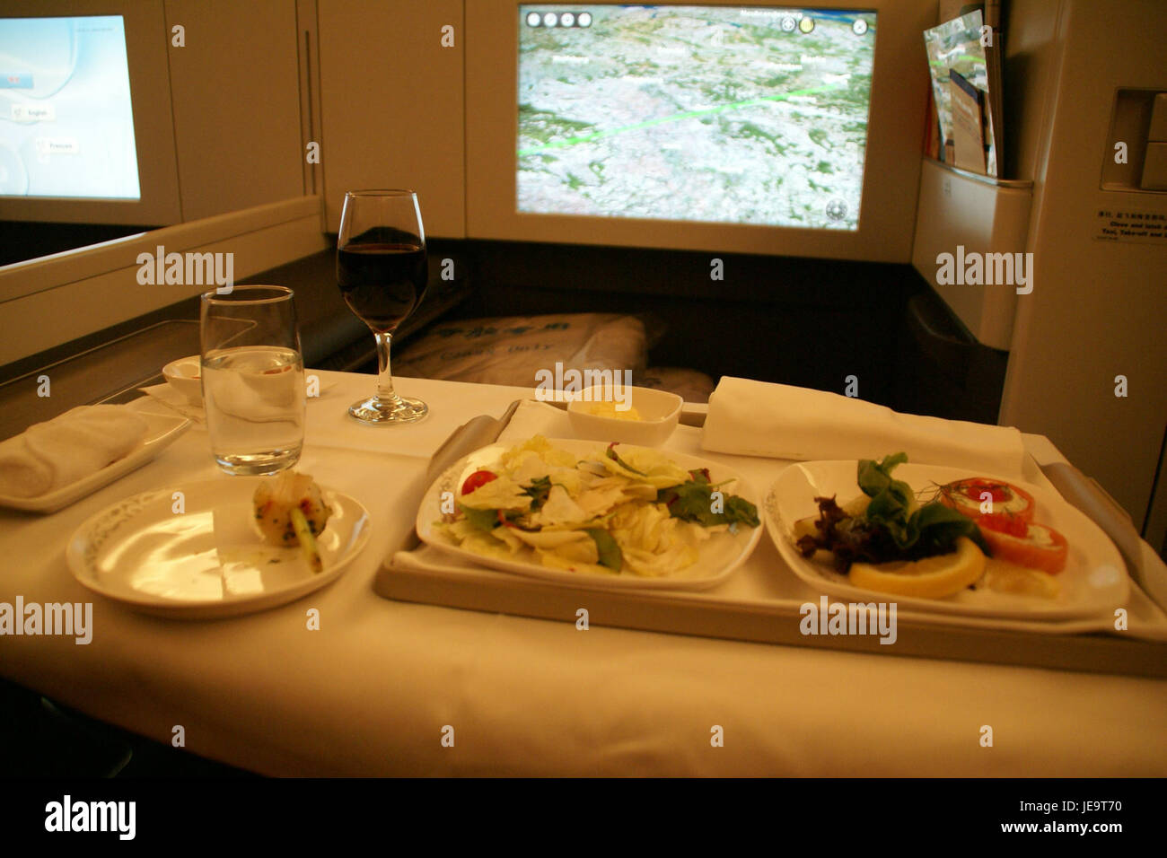 This image captures the first-class dining experience aboard China ...