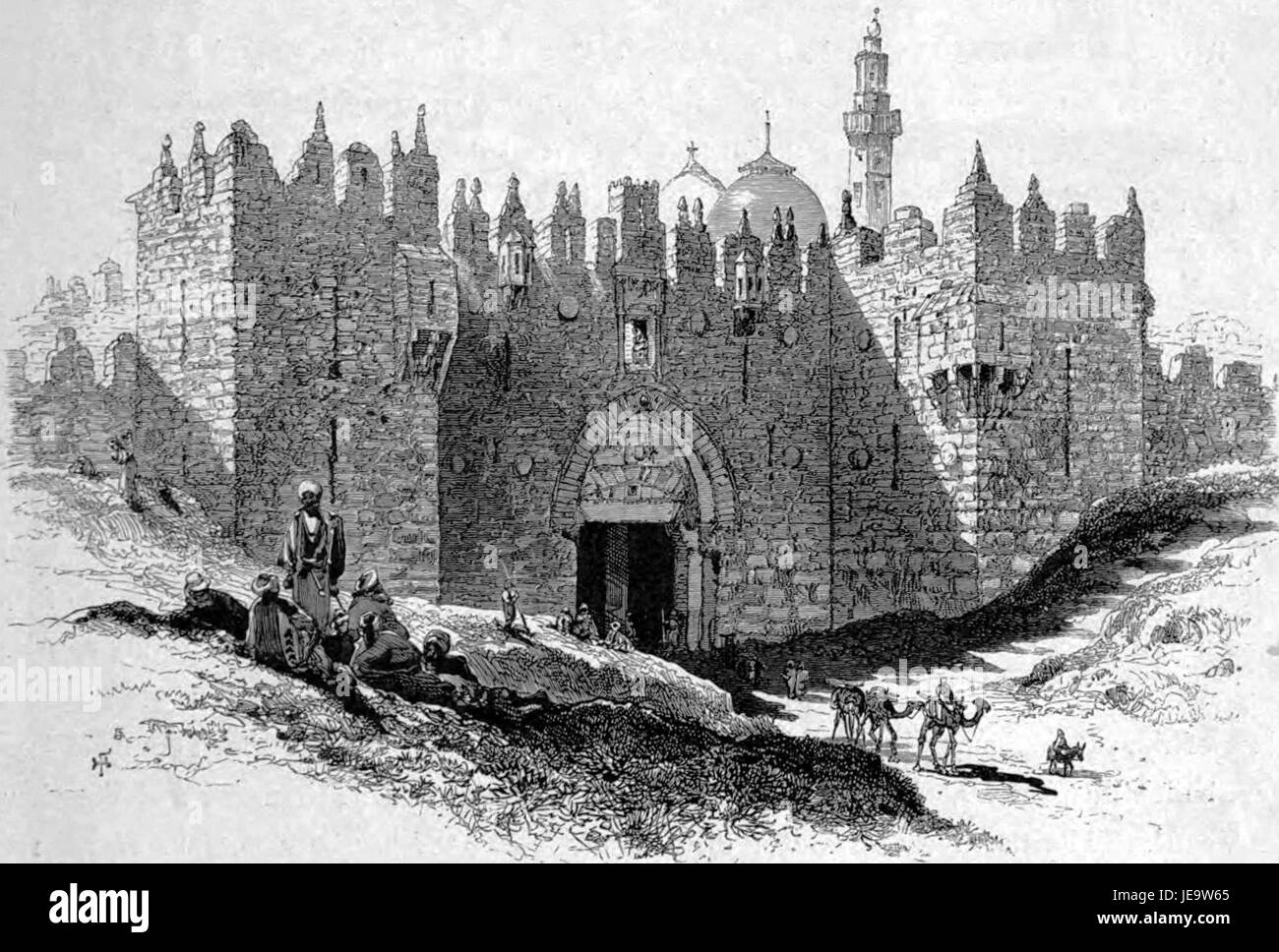 Vintage map of damascus Black and White Stock Photos & Images - Alamy