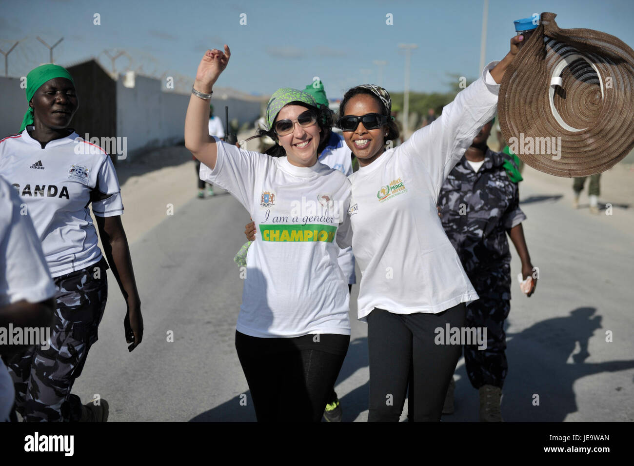 Female peacekeepers from AMISOM (African Union Mission in Somalia ...