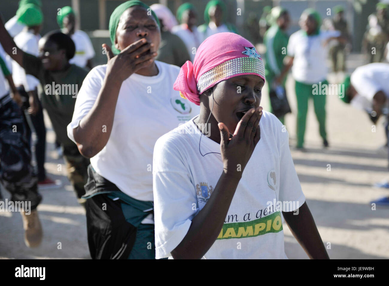 A photograph of female peacekeepers from the African Union Mission in ...