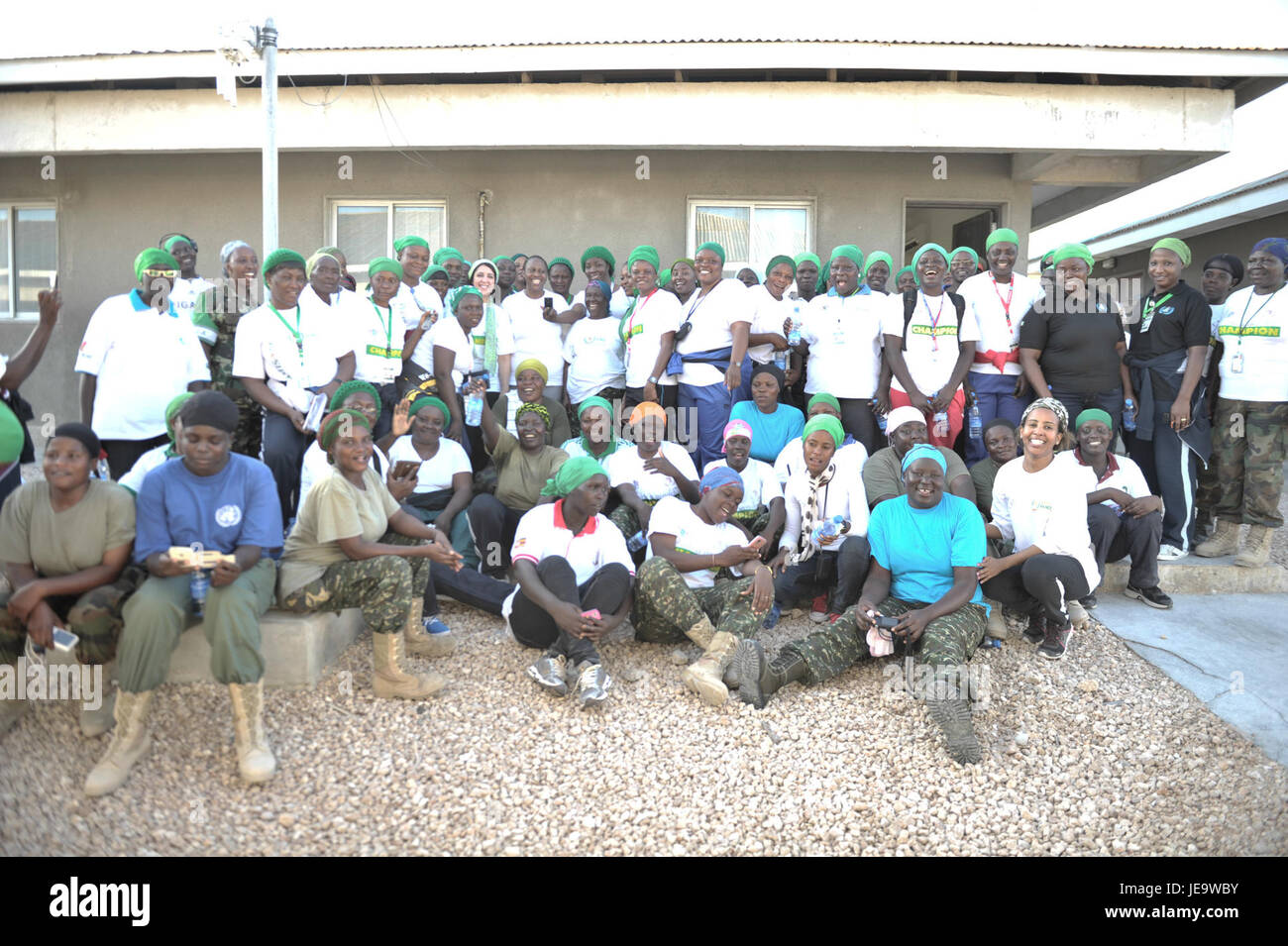 This image captures female peacekeepers from the African Union Mission ...
