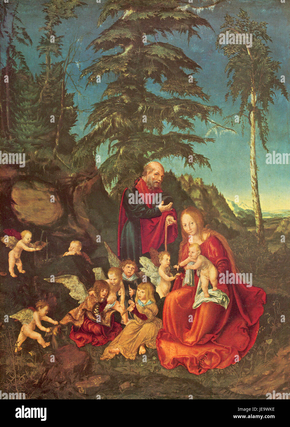 'Rest on the Flight to Egypt' by Lucas Cranach the Elder depicts the biblical story of the Holy ...