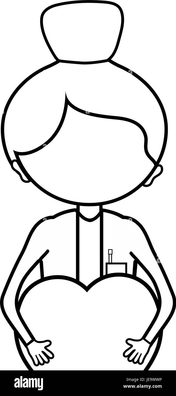 Young women heart hands Stock Vector Images - Alamy