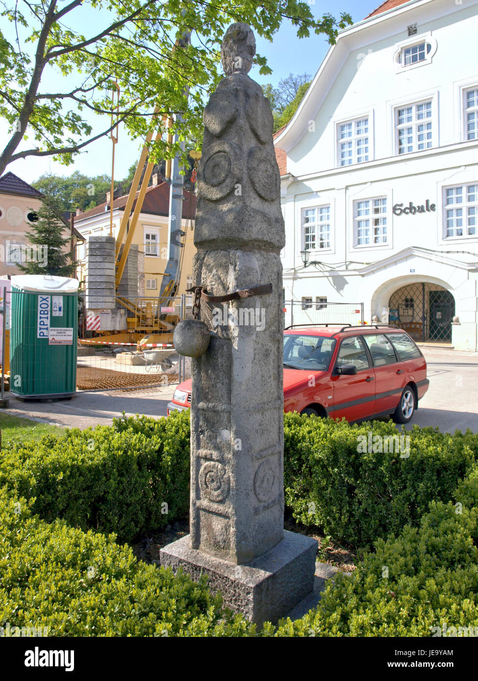 The image captures the Pranger in Marbach an der Donau, Austria. This ...