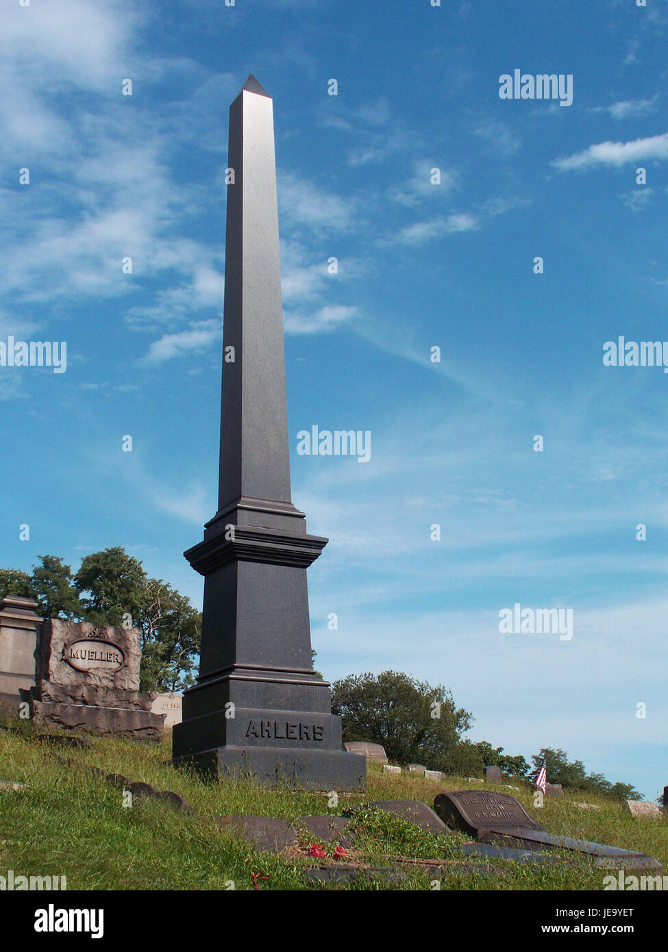 This photograph was taken at St. John's Cemetery in Ahlers, showcasing ...