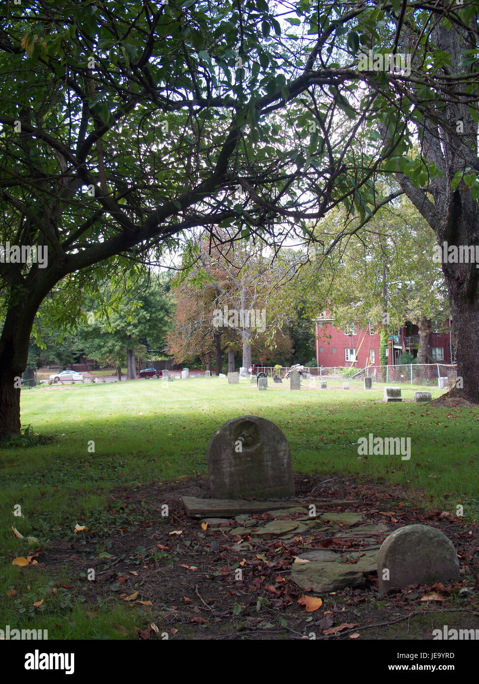 This photograph captures the Turner Graveyard, a historic cemetery ...