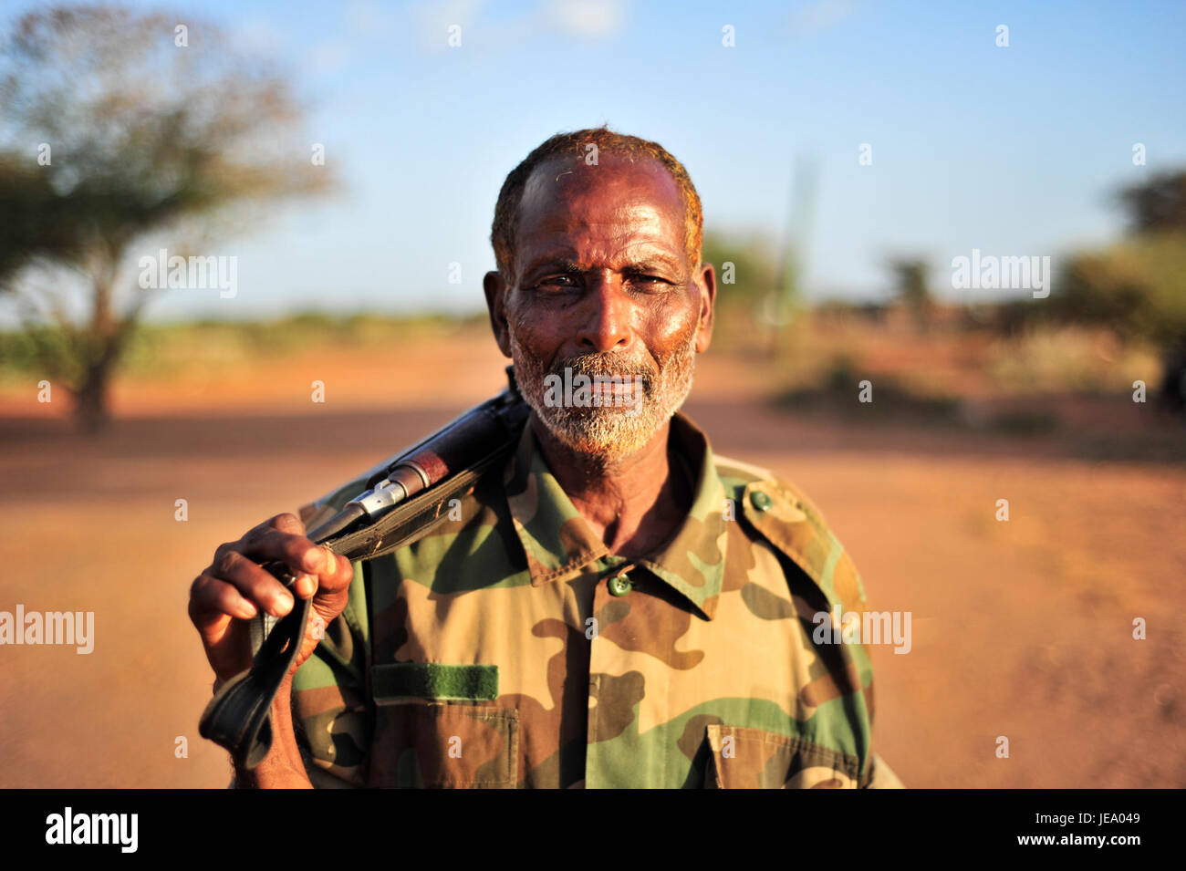 A photograph of AMISOM (African Union Mission in Somalia) forces ...