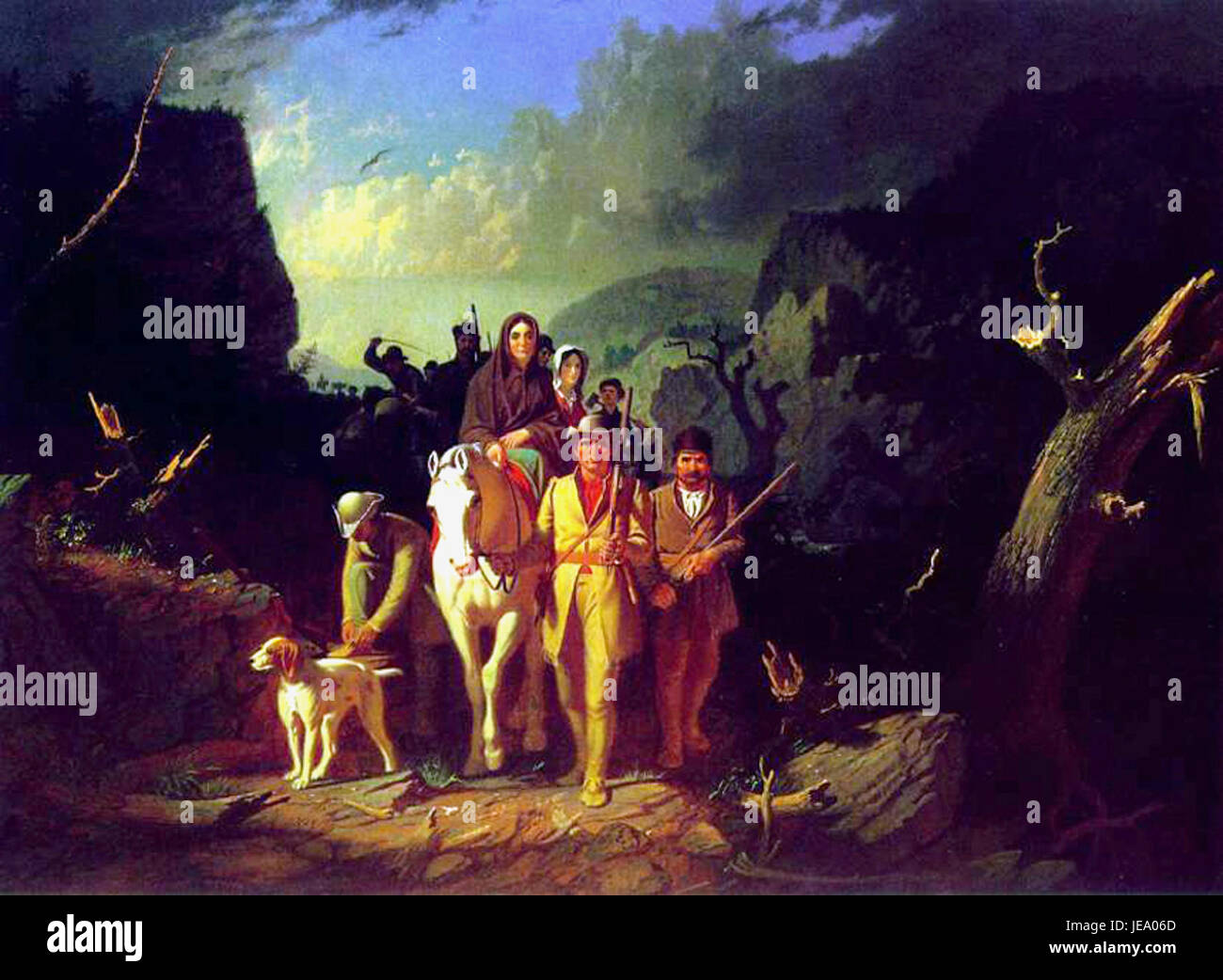 'Daniel Boone Escorting Settlers Through the Cumberland Gap' is a ...