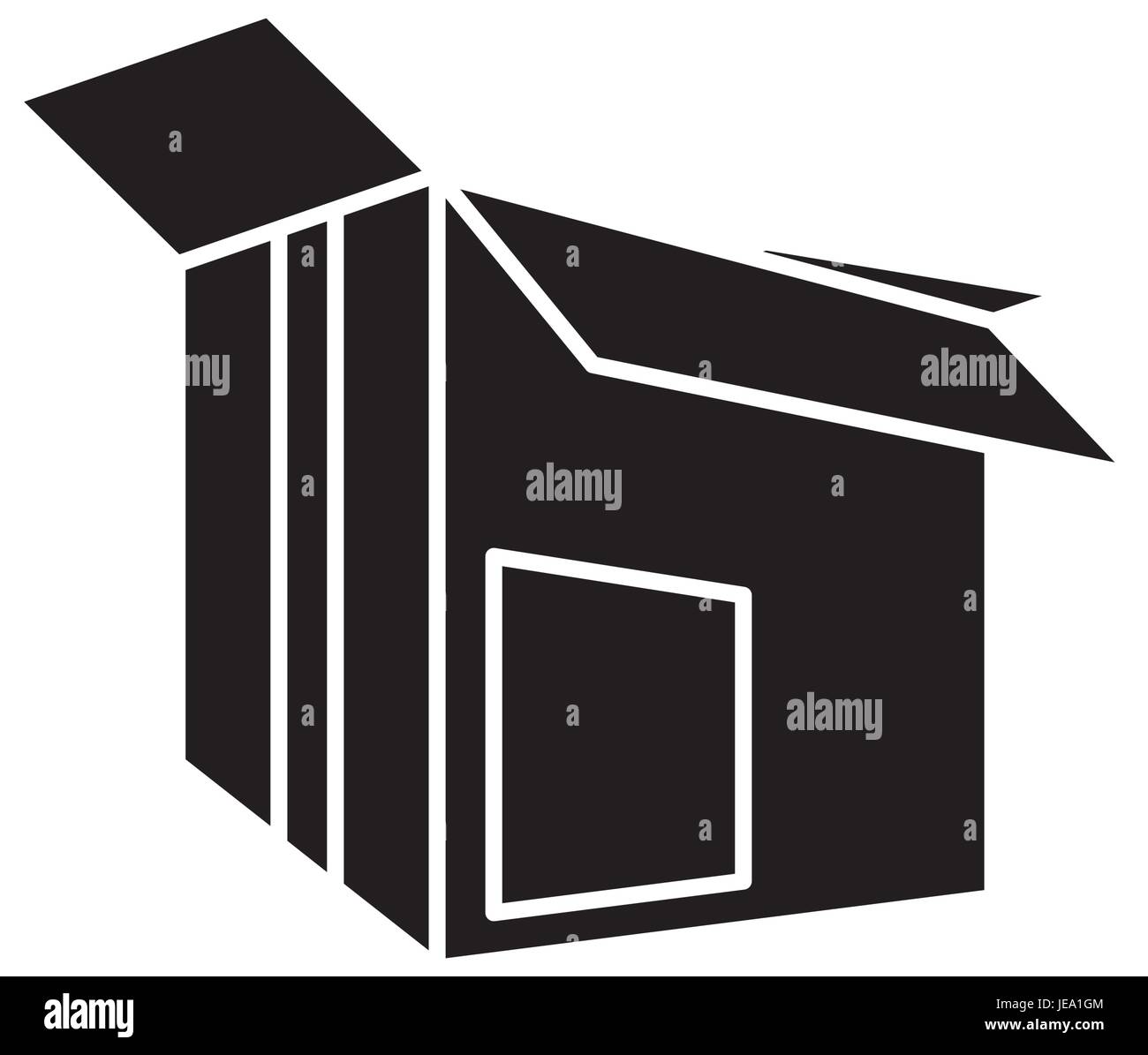 carton box icon over white background vector illustration Stock Vector ...