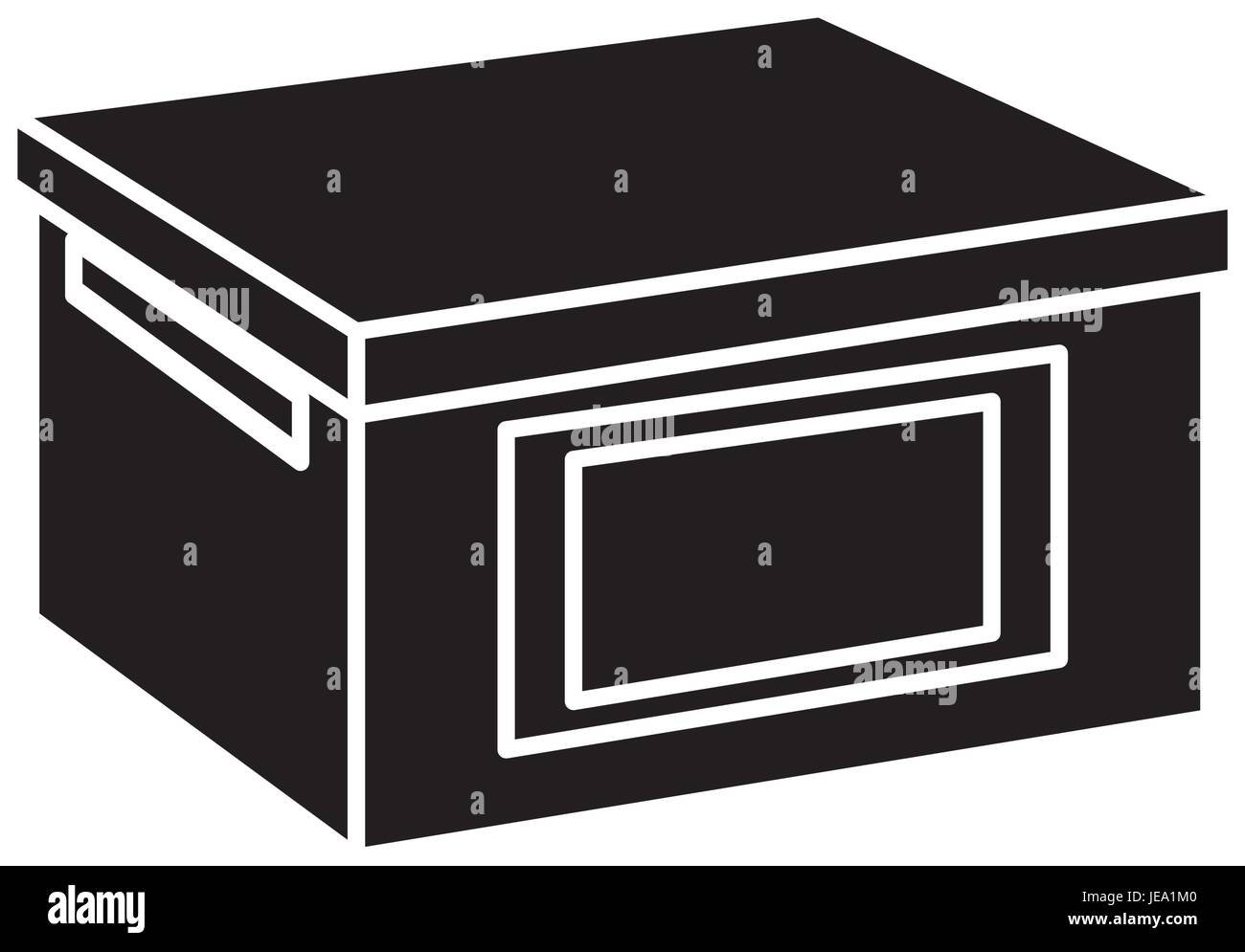 carton box with lid icon over white background vector illustration ...