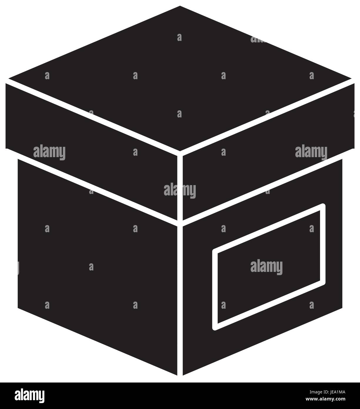 carton box with lid icon over white background vector illustration ...