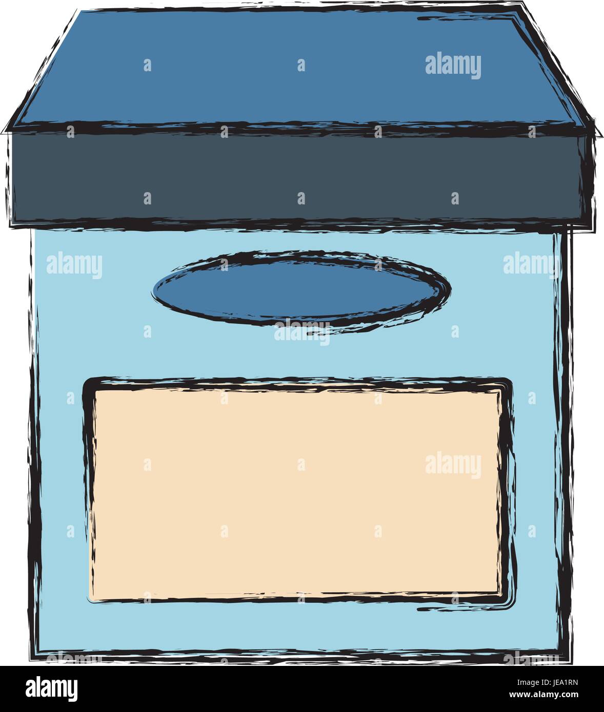 carton box with lid icon over white background colorful design vector ...