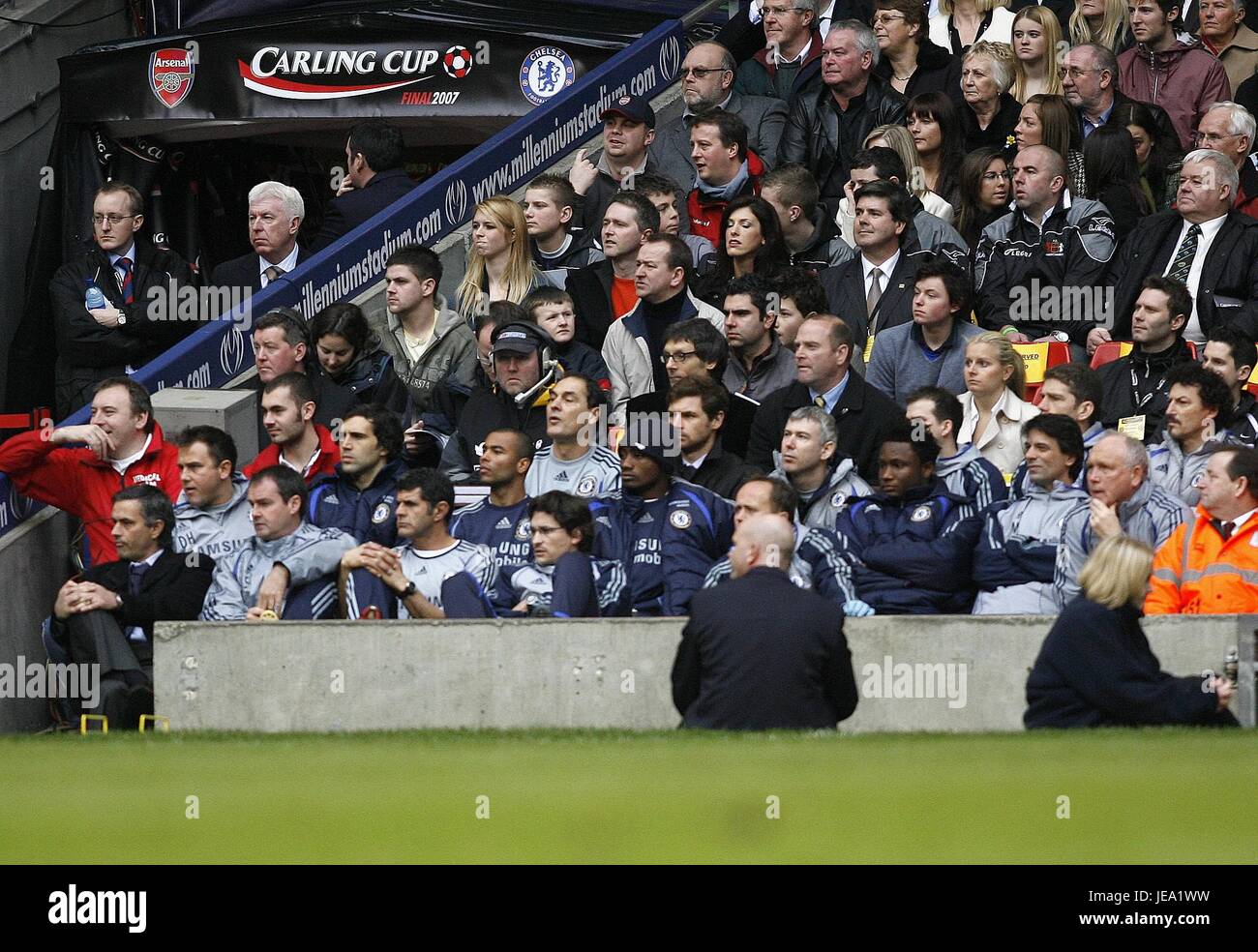 CHELSEA FOOTBALL TEAM BENCH ARSENAL V CHELSEA MILLENNIUM STADIUM ...