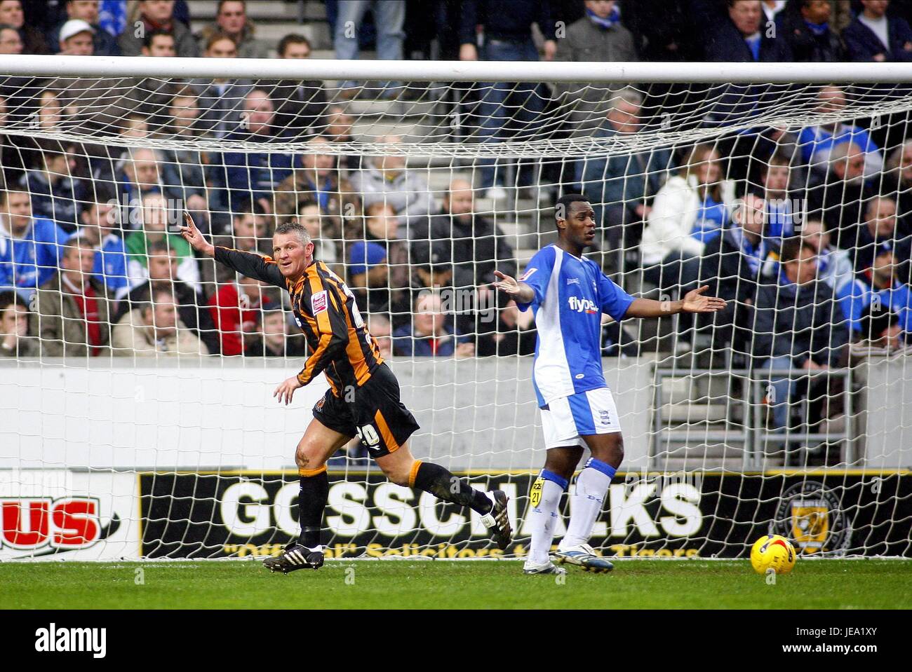 DEAN WINDASS CELEBRATES HULL CITY V BIRMINGHAM CITY KC STADIUM HULL ...