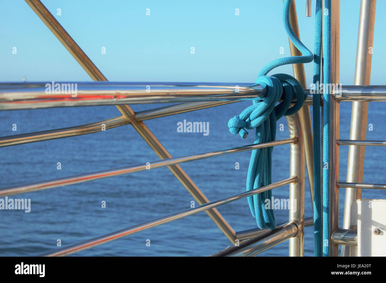 The ropes and chords aboard a whale watching vessel Stock Photo - Alamy