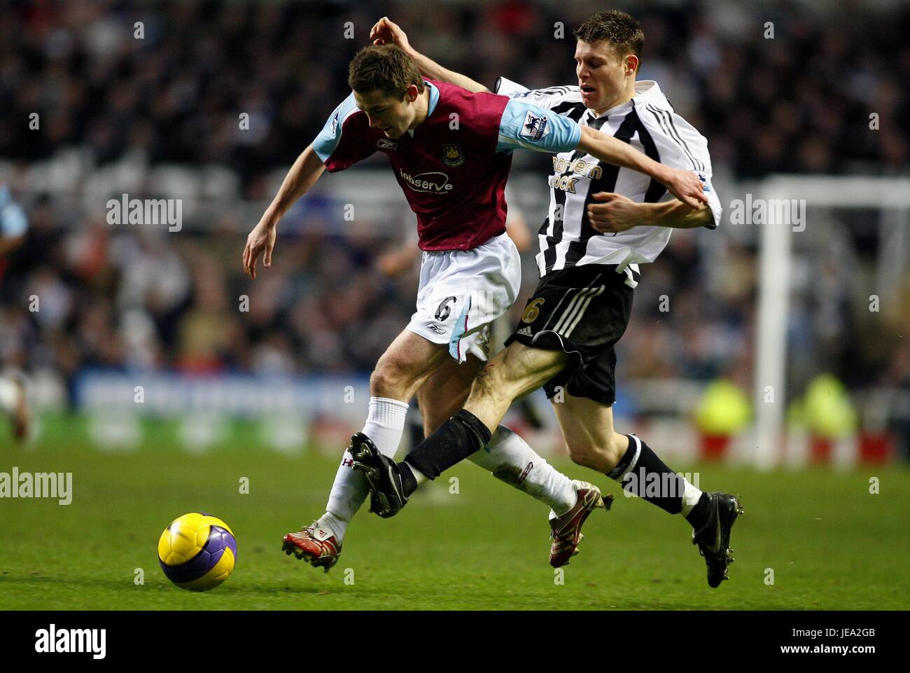 JAMES MILNER GEORGE MCCARTNEY NEWCASTLE V WEST HAM UTD ST.JAMES PARK ...