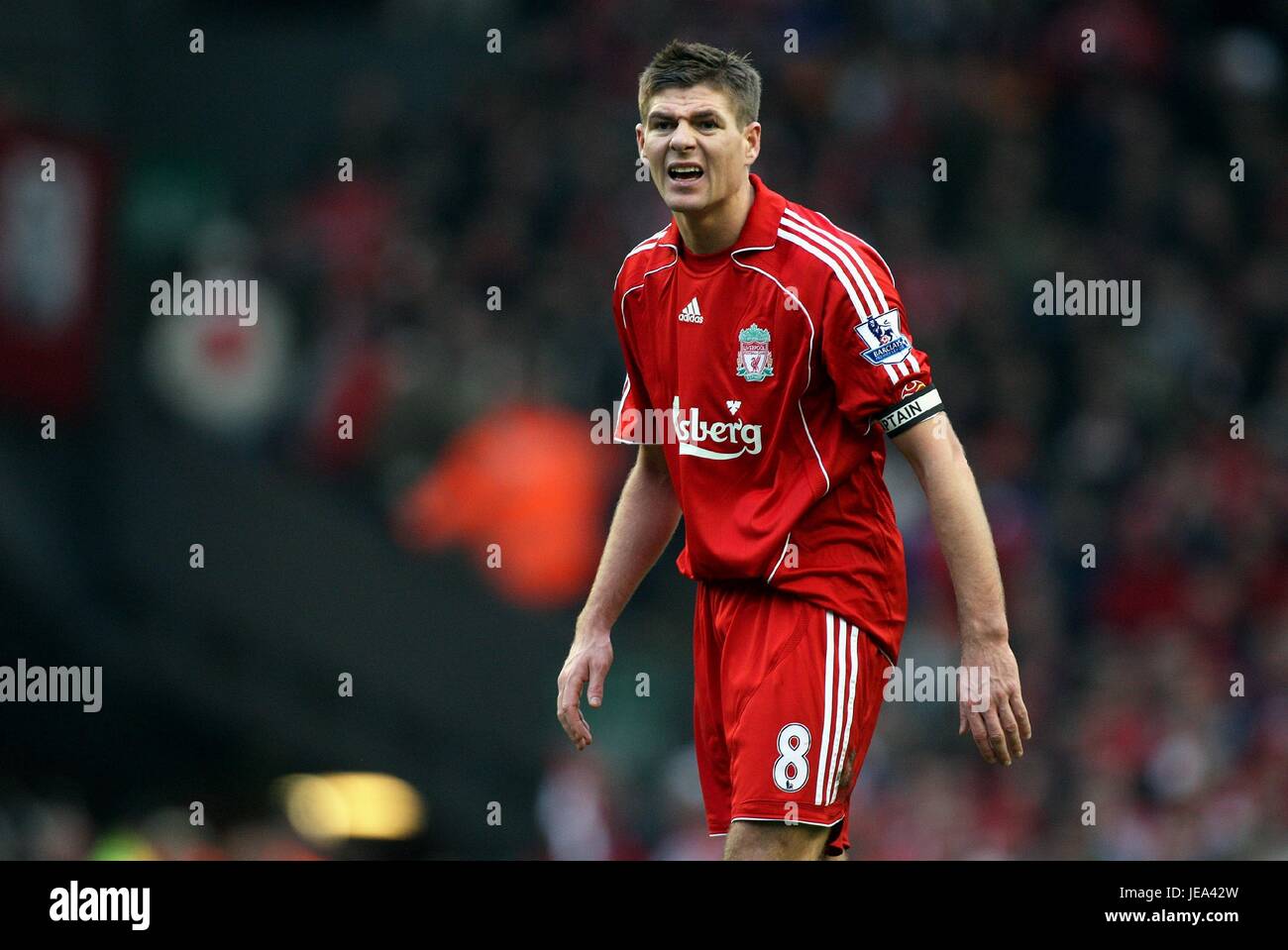 STEVEN GERRARD LIVERPOOL FC ANFIELD LIVERPOOL ENGLAND 16 December 2007 ...