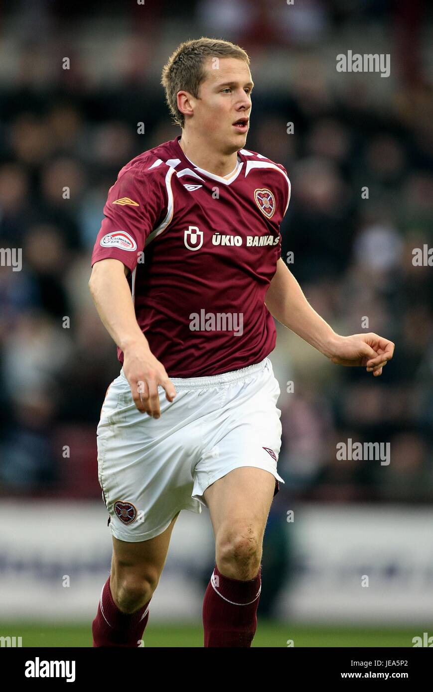 CHRISTOPHE BERRA HEART OF MIDLOTHIAN FC TYNECASTLE STADIUM EDINBURGH ...