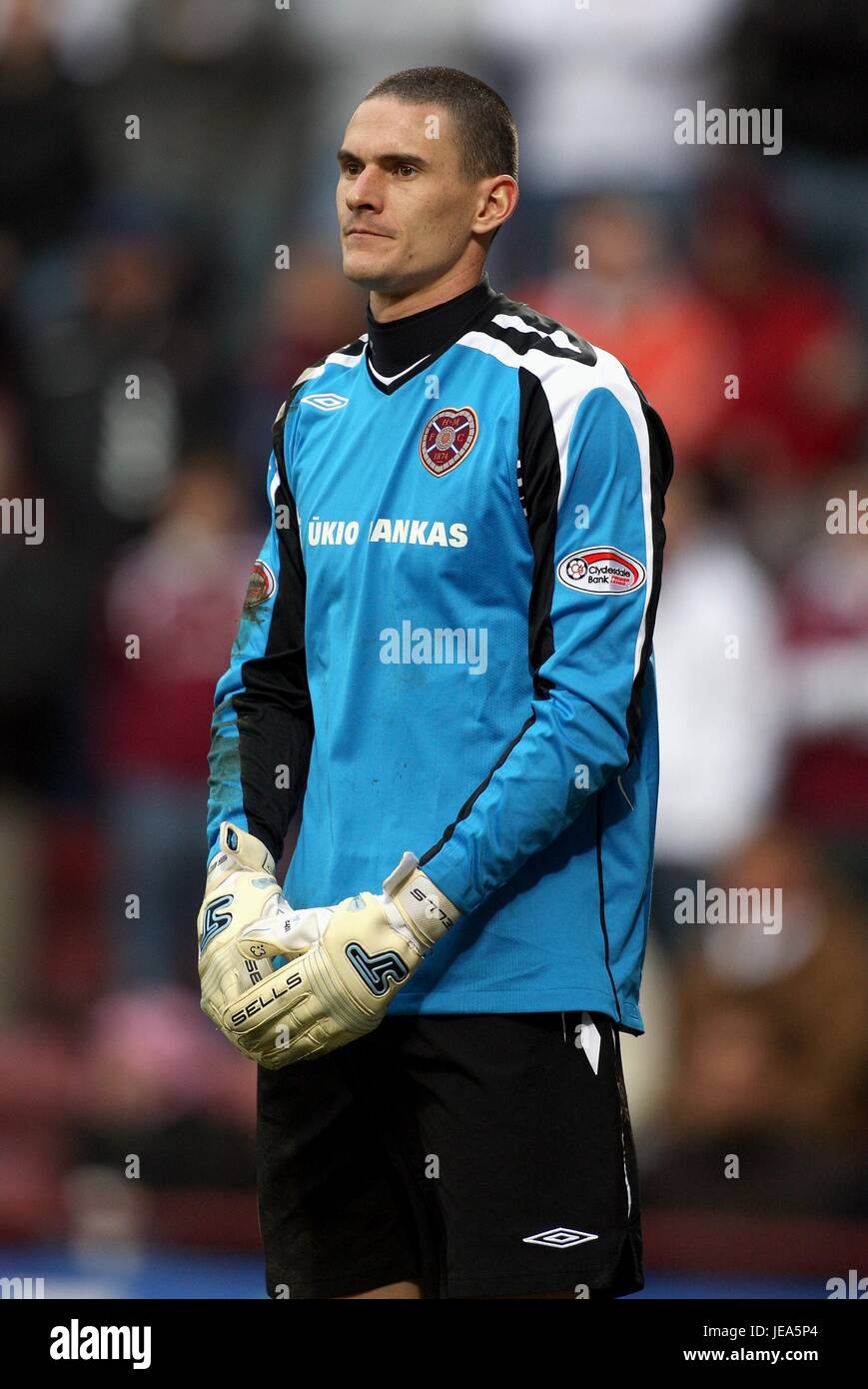 ANTHONY BASSO HEART OF MIDLOTHAN FC TYNECASTLE STADIUM EDINBURGH ...