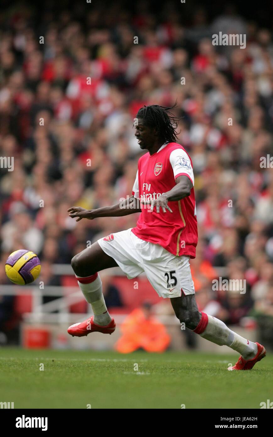 EMMANUEL ADEBAYOR ARSENAL FC EMIRATES STADIUM LONDON GREAT BRITAIN 03 ...