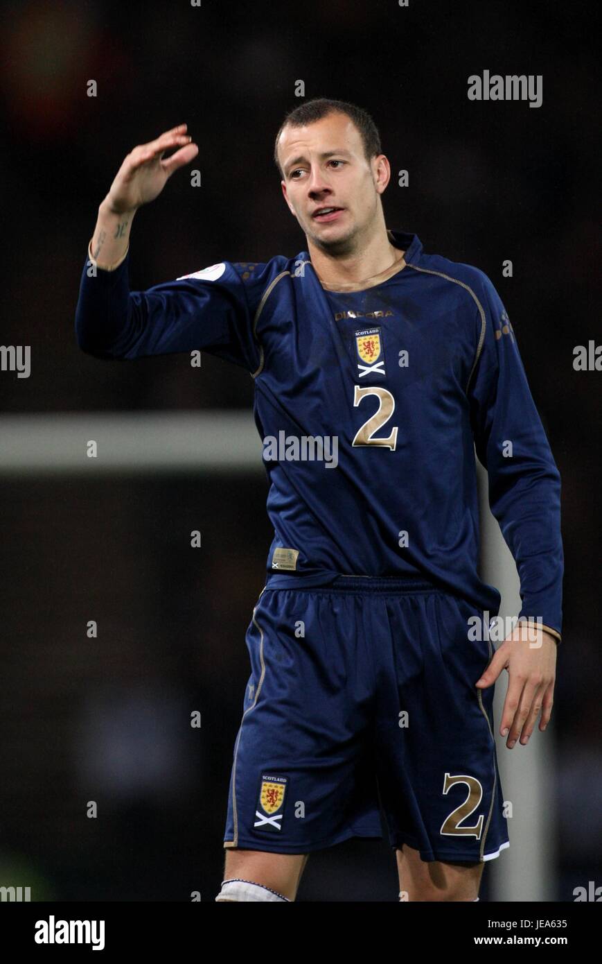 ALAN HUTTON SCOTLAND & GLASGOW RANGERS FC HAMPDEN PARK GLASGOW SCOTLAND ...