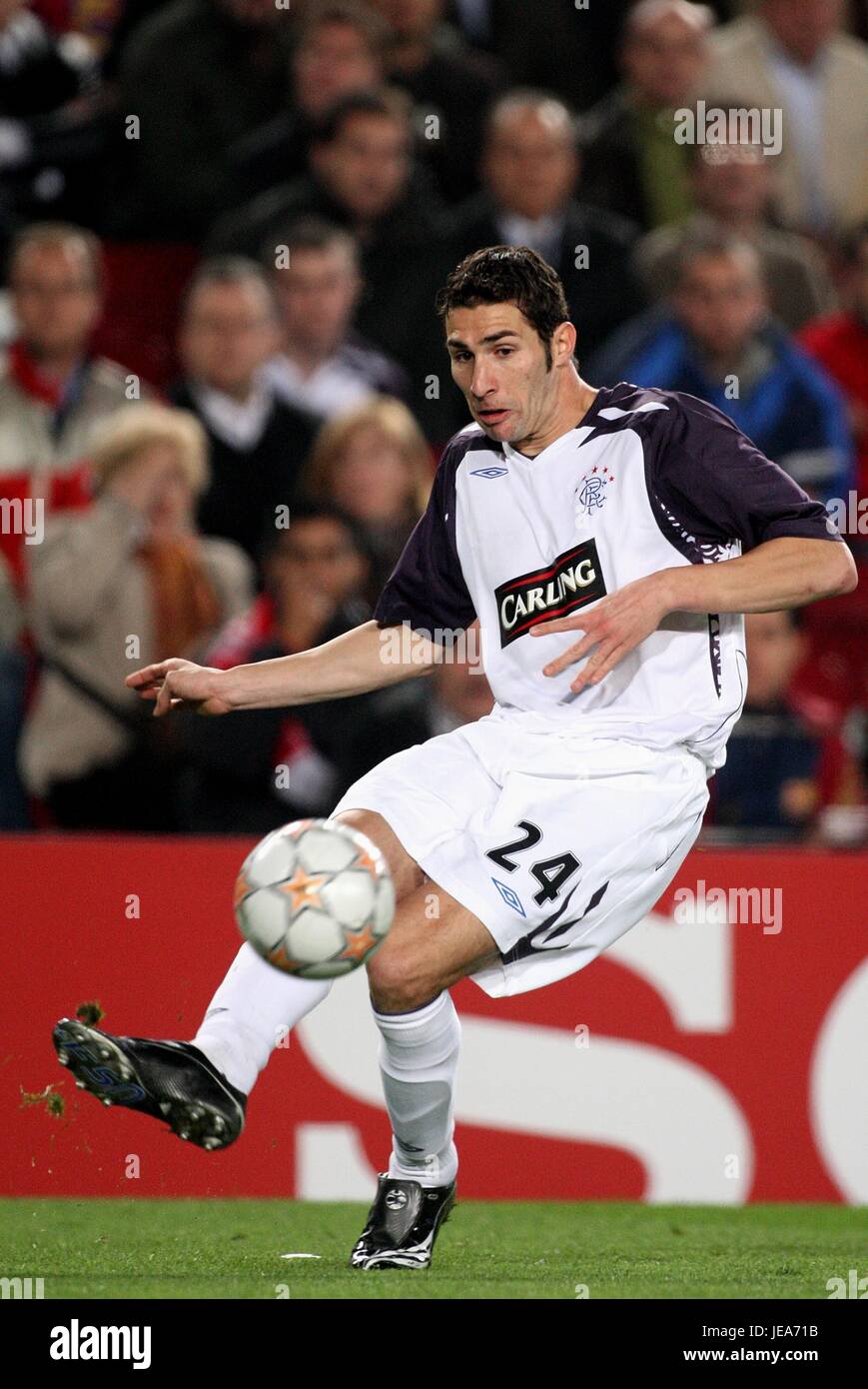CARLOS CUELLAR GLASGOW RANGERS FC NOU CAMP BARCELONA SPAIN 07 November ...