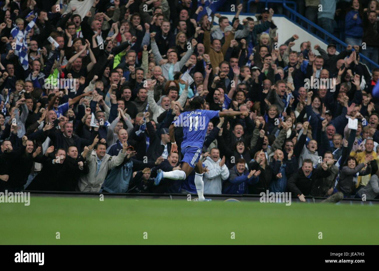 DROGBA BIG CELEBRATION CHELSEA (6) V MAN CITY (0). STAMFORD BRIDGE ...