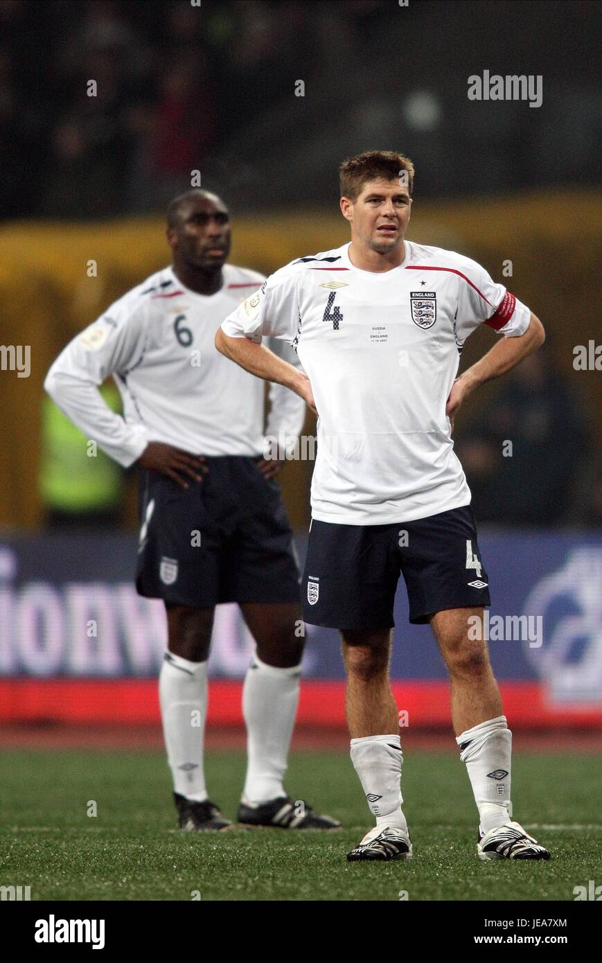 STEVEN GERRARD , SOL CAMPBELL, RUSSIA V ENGLAND, EURO QUALIFIER, RUSSIA ...