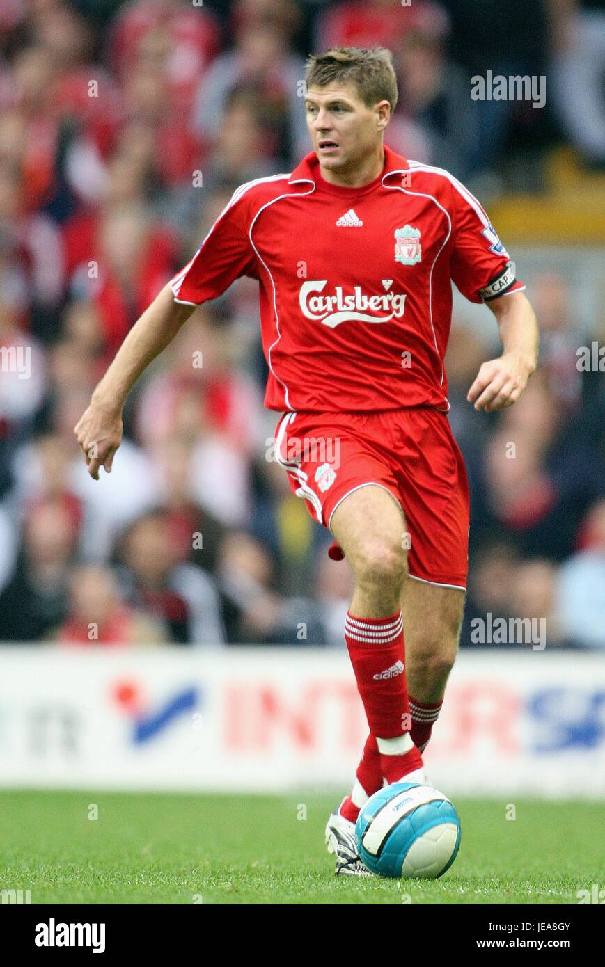 STEVEN GERRARD, LIVERPOOL FC, LIVERPOOL V TOTTENHAM, 2007 Stock Photo ...