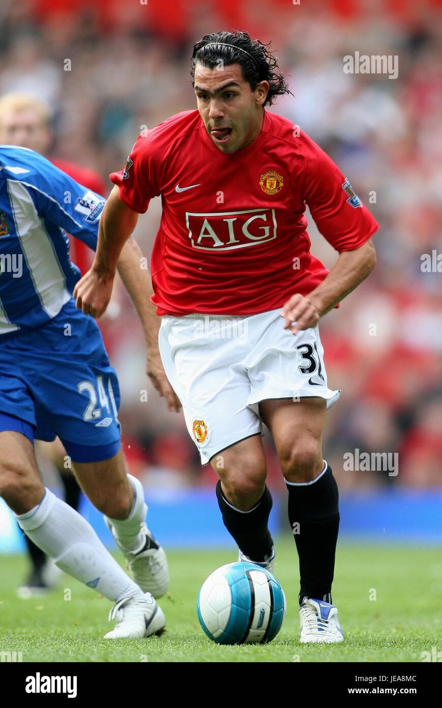 CARLOS TEVEZ MANCHESTER UNITED FC OLD TRAFFORD MANCHESTER ENGLAND 06 ...