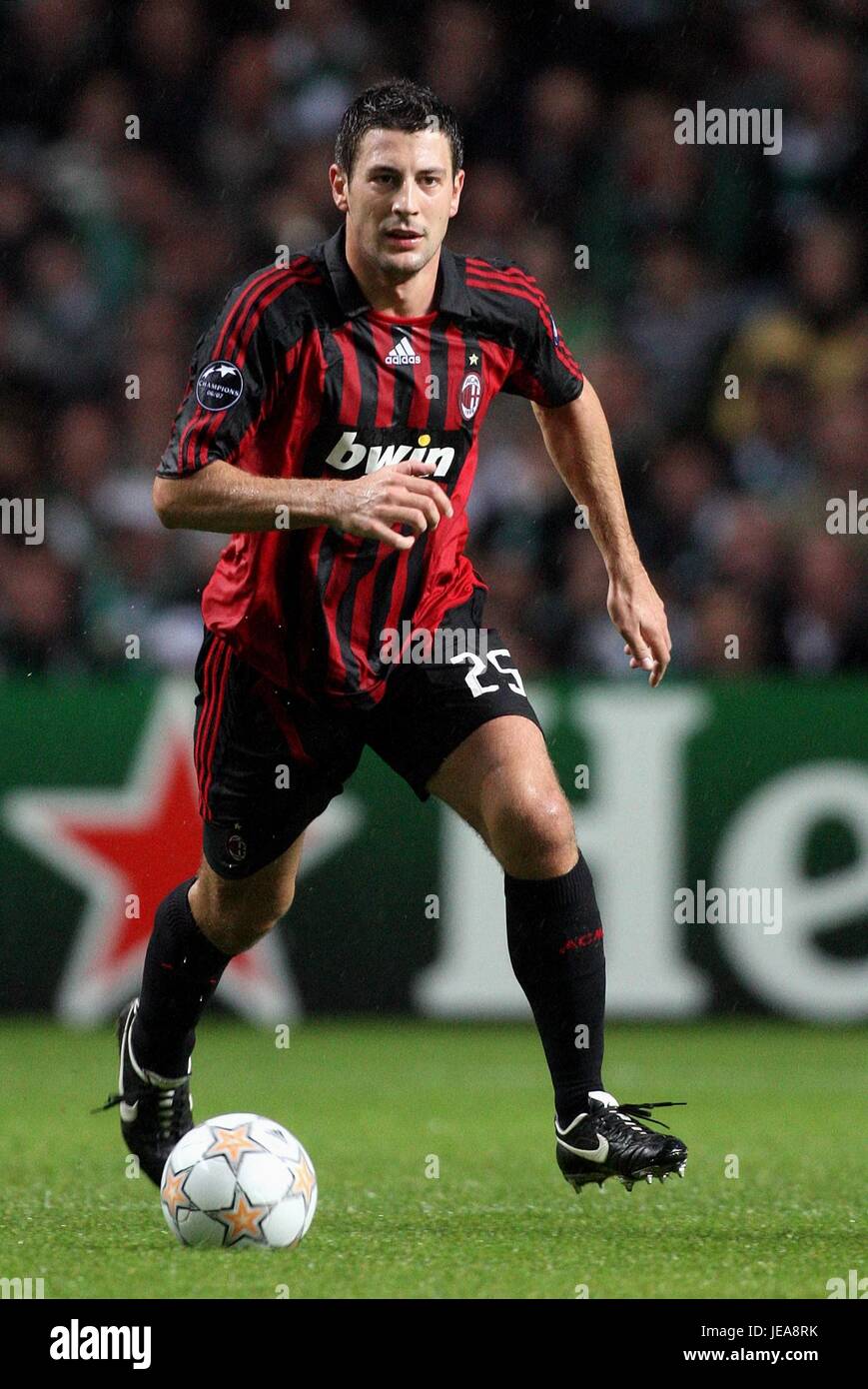 DANIELE BONERA AC MILAN CELTIC PARK GLASGOW SCOTLAND 03 October 2007 ...