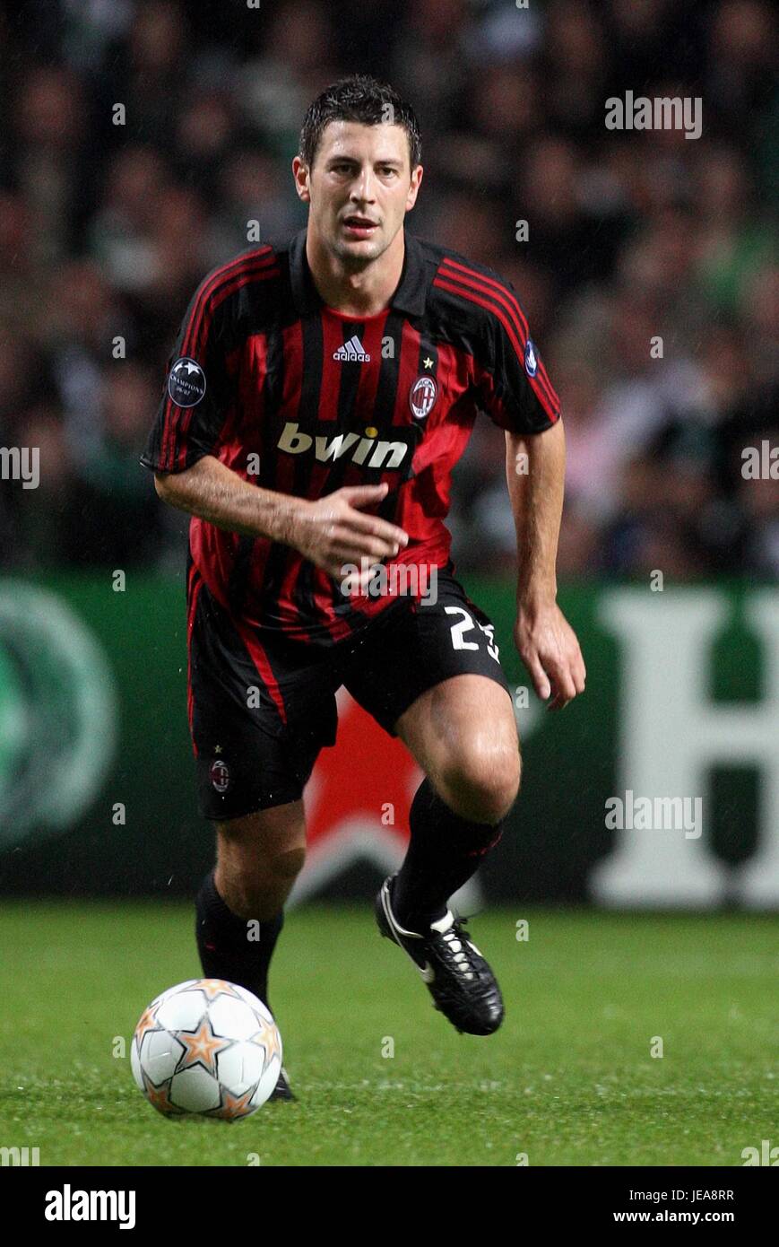DANIELE BONERA AC MILAN CELTIC PARK GLASGOW SCOTLAND 03 October 2007 ...