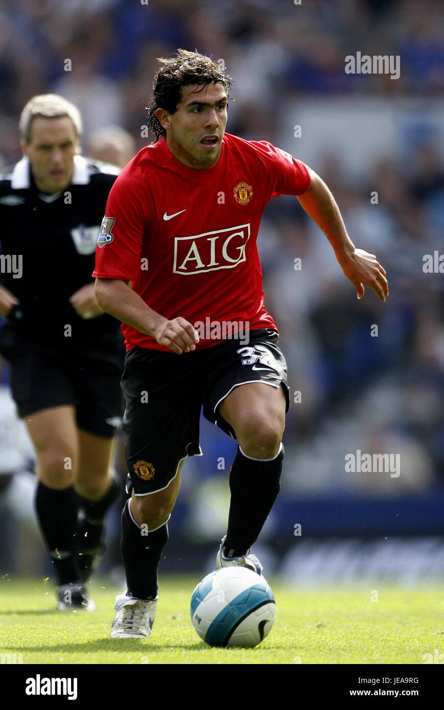CARLOS TEVEZ MANCHESTER UNITED FC GOODISON PARK LIVERPOOL ENGLAND 15 ...