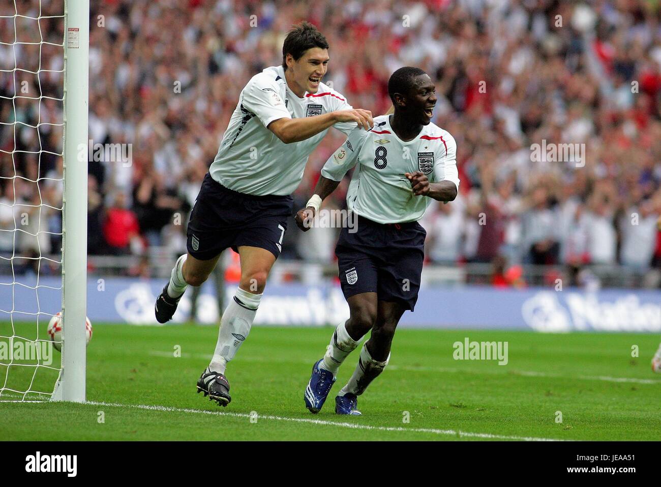G BARRY & S WRIGHT-PHILLIPS ENGLAND V ISRAEL WEMBLEY STADIUM LONDON ...