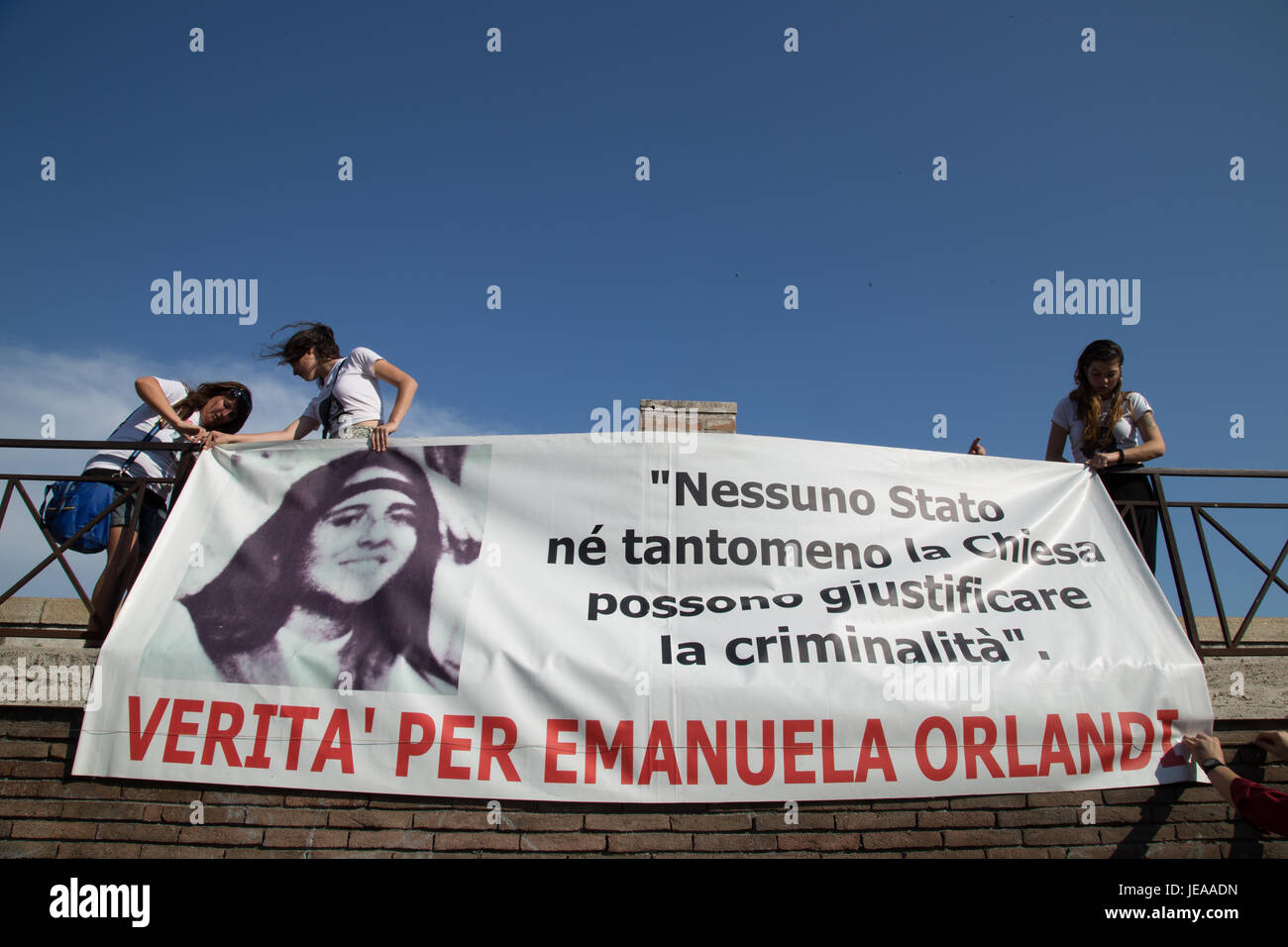 Roma, Italy. 22nd June, 2017. Sit-In to remember Emanuela Orlandi ...