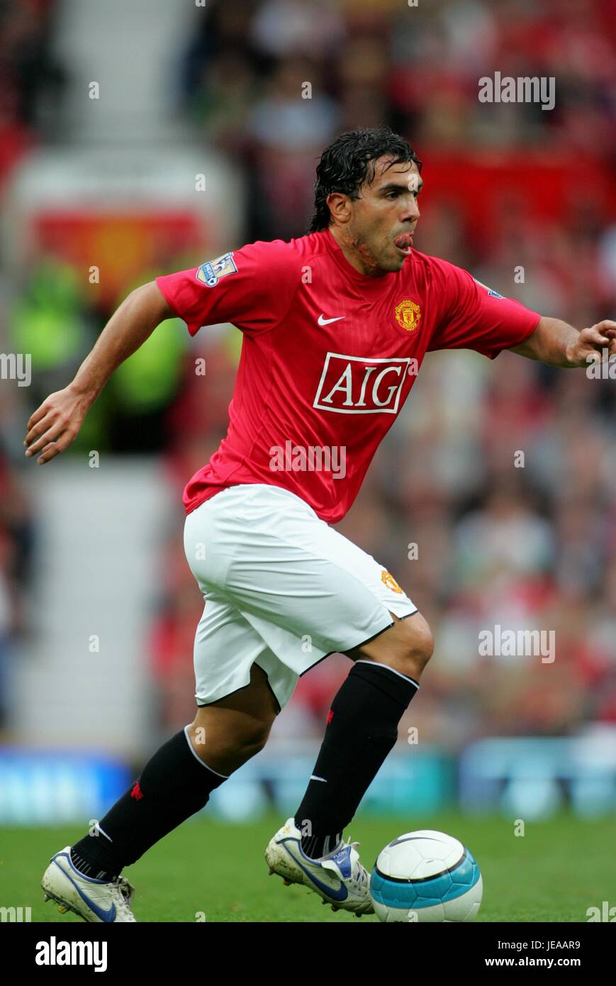 CARLOS TEVEZ MANCHESTER UNITED FC OLD TRAFFORD MANCHESTER ENGLAND 01 ...